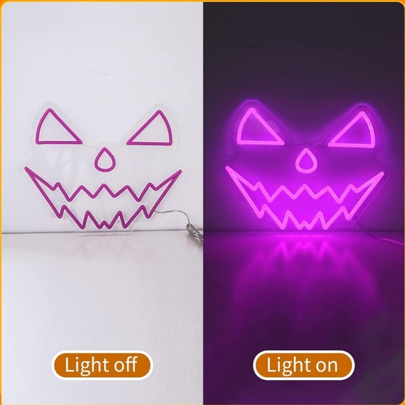 Wall Decor | Ghost Face Neon Signs For Wall Room Party Spooky Decor ...